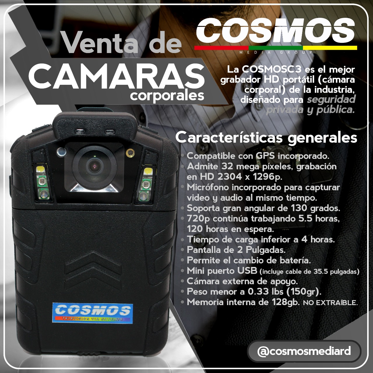 Body Cams - Radios de Comunicación, Cosmos Media Group, Equipos de ...